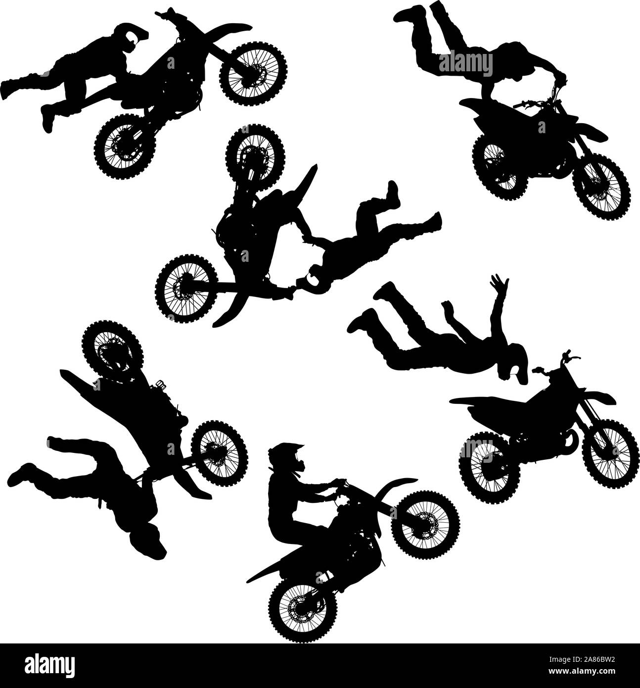 Motorbike stunt rider Black and White Stock Photos & Images - Alamy