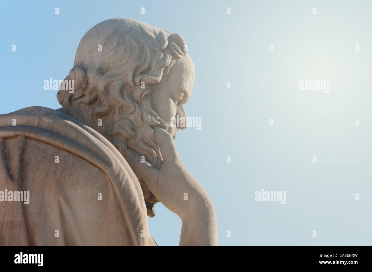 classical statue of Socrates from side close up Stock Photo - Alamy