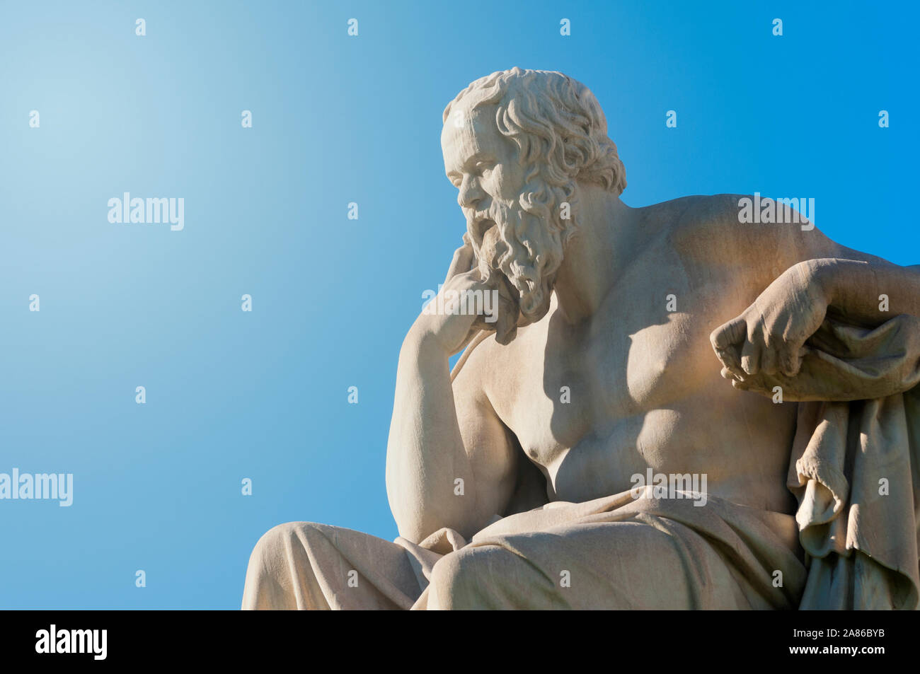 classical statue of Socrates from side Stock Photo - Alamy