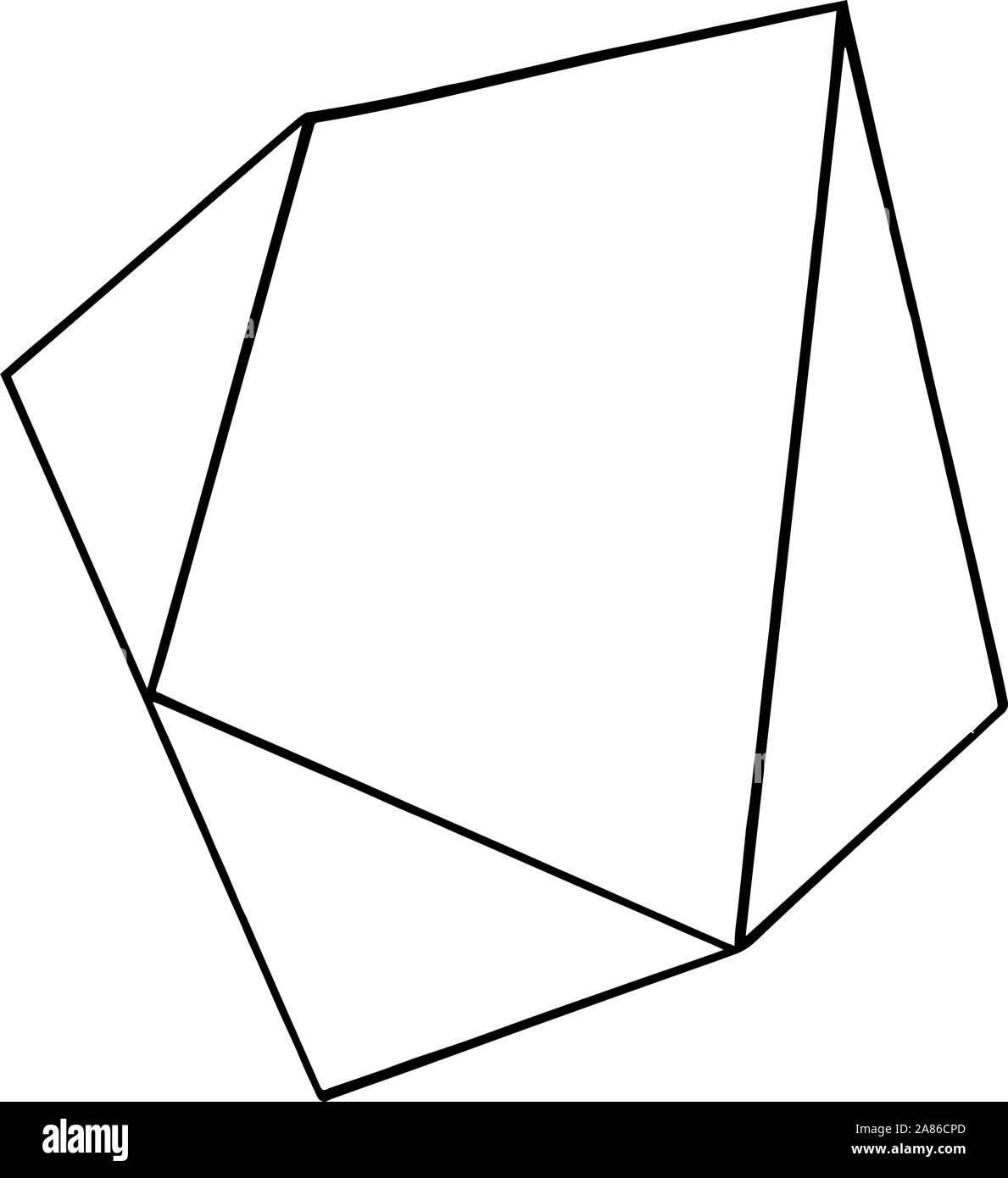 Vector geometric form. Isolated illustration element. Mosaic shape ...