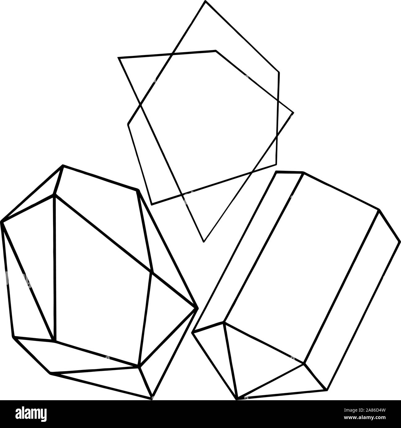 Vector geometric form. Isolated illustration element. Mosaic shape ...