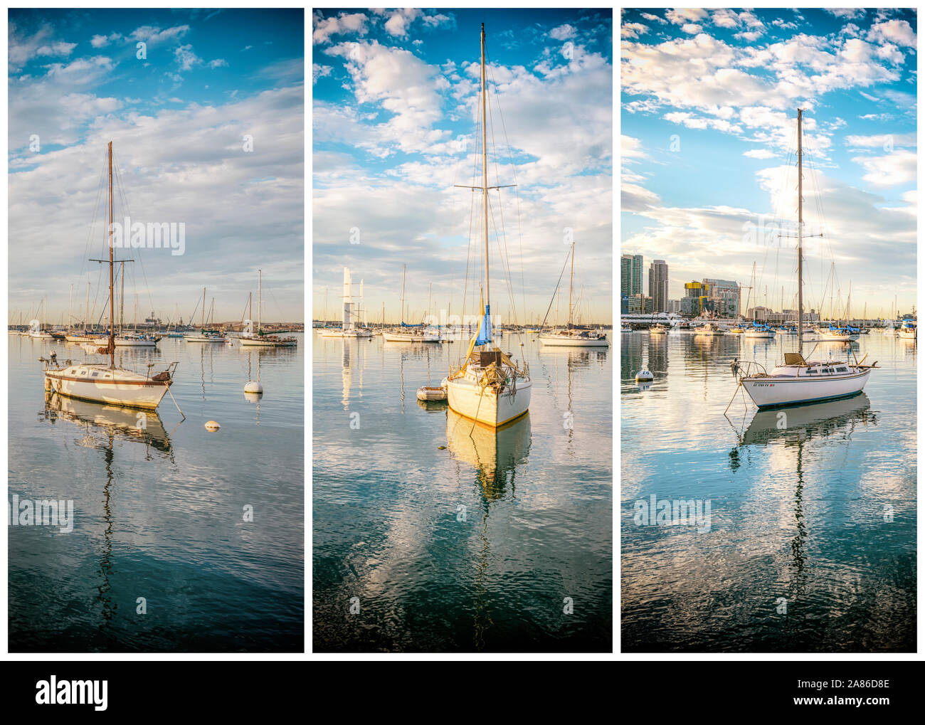 Scene with boats Cut Out Stock Images & Pictures - Alamy