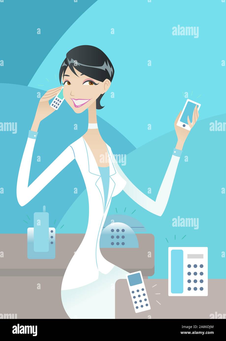 Beautiful business woman blond Stock Vector Images - Alamy