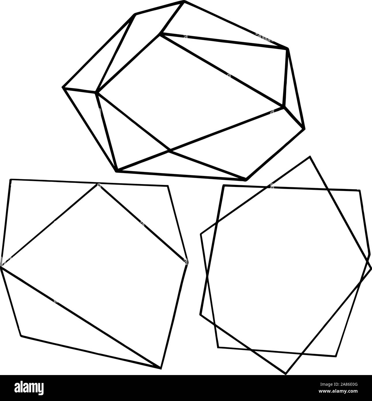 Vector geometric form. Isolated illustration element. Mosaic shape ...