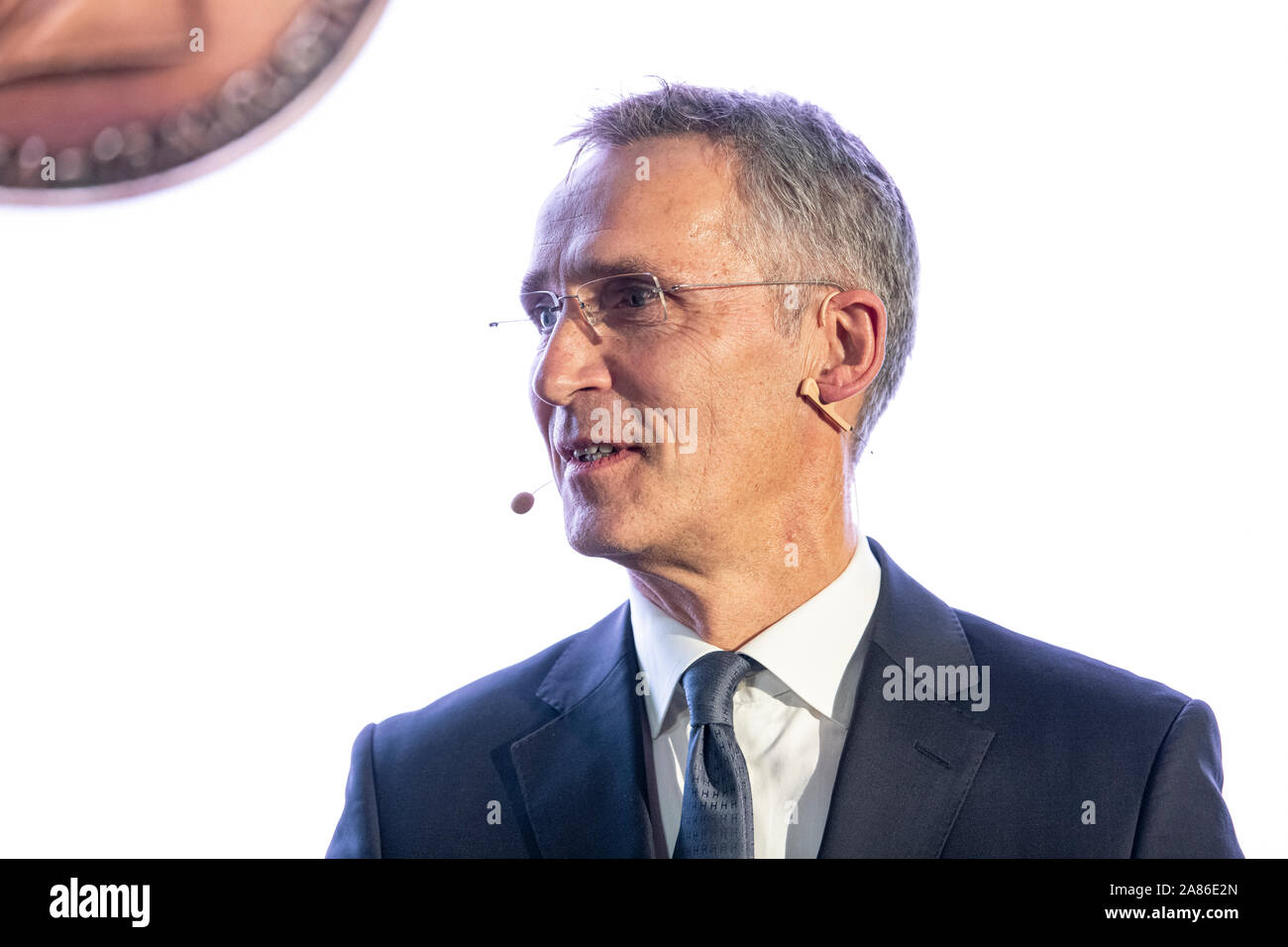 Berlin, Germany. 06th Nov, 2019. Jens Stoltenberg, Secretary General of ...