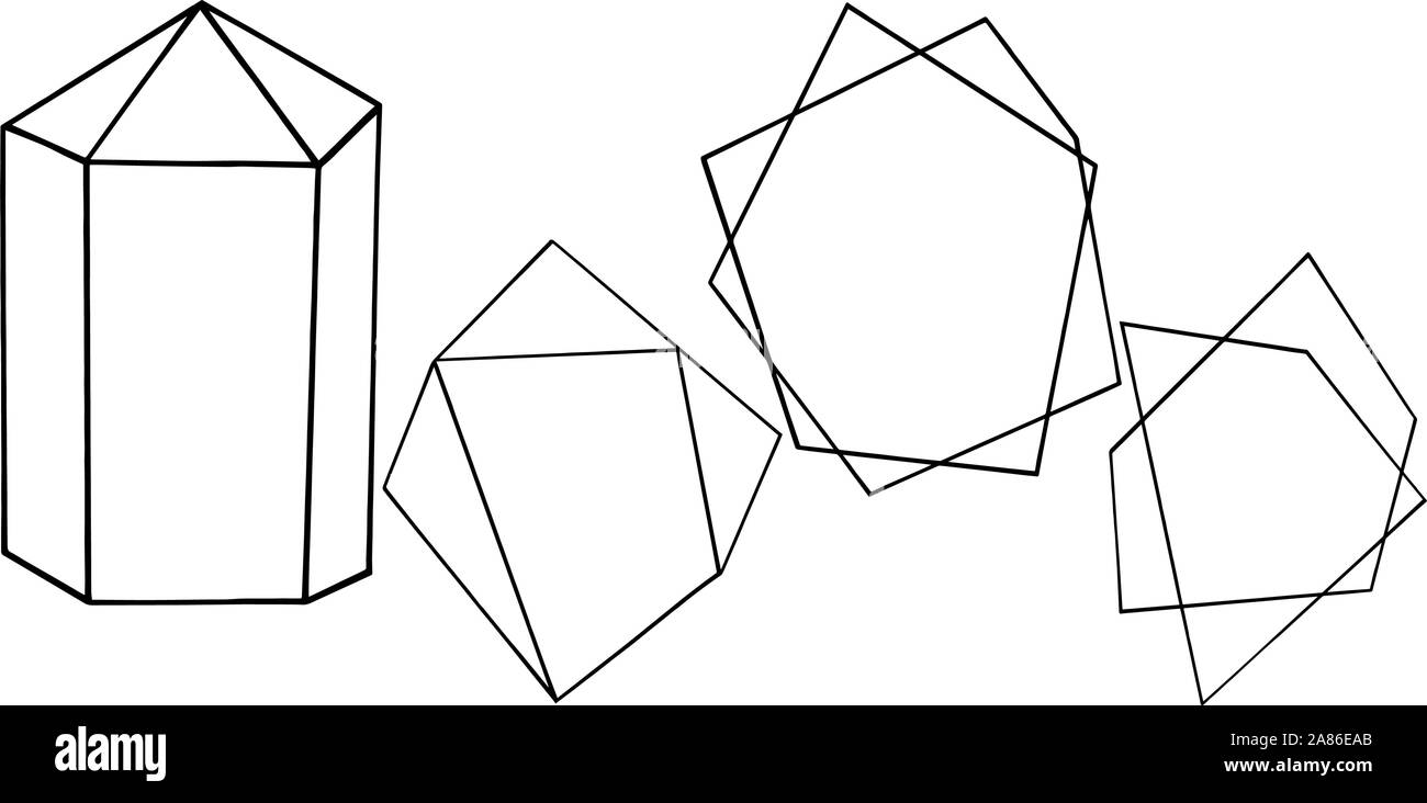 Vector geometric form. Isolated illustration element. Mosaic shape ...