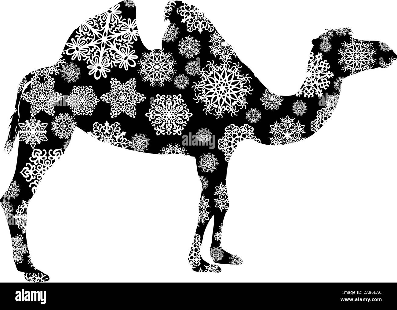 Christmas camel illustration Stock Vector Images - Alamy
