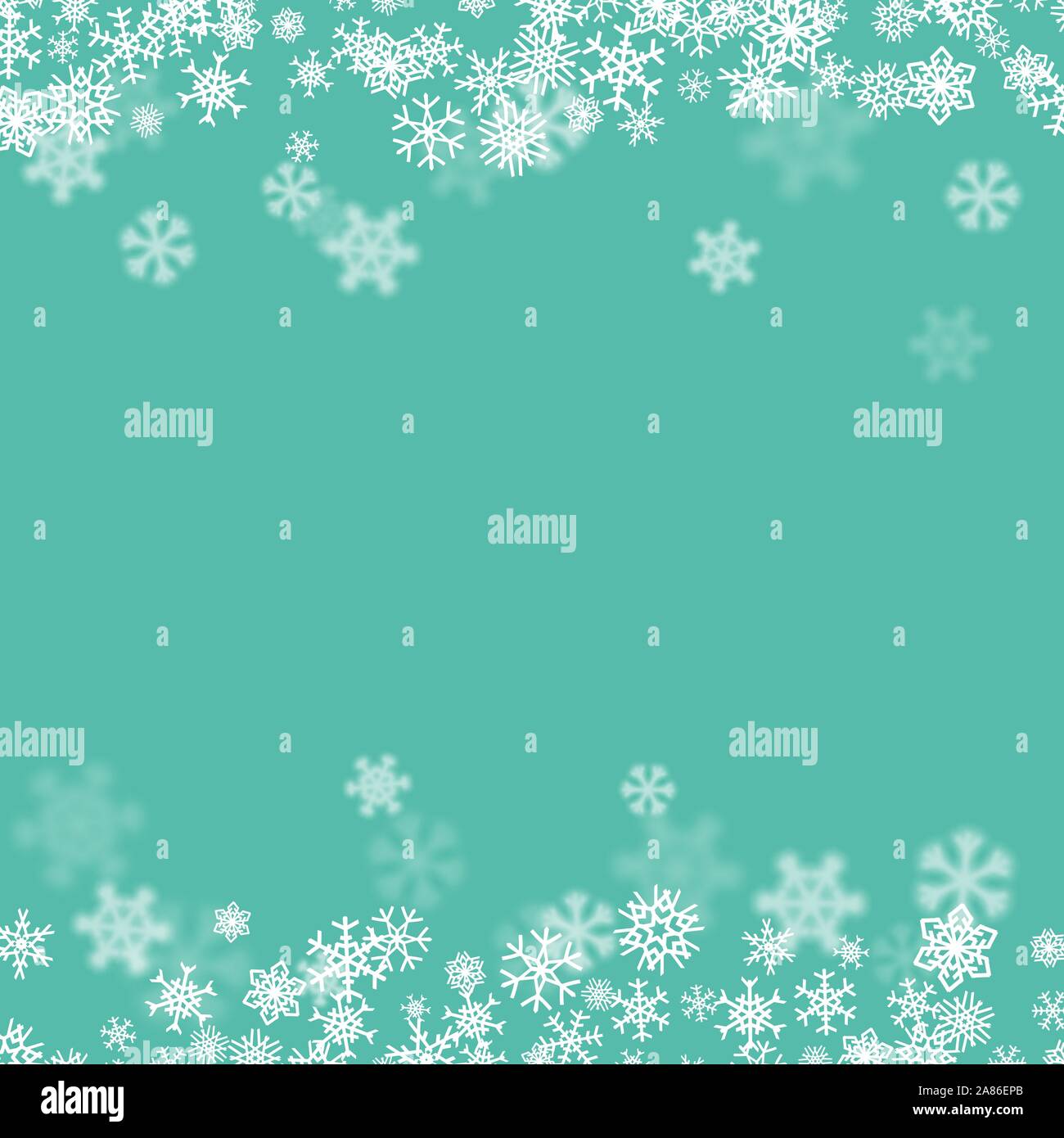Christmas snow background with scattered snowflakes falling in winter ...