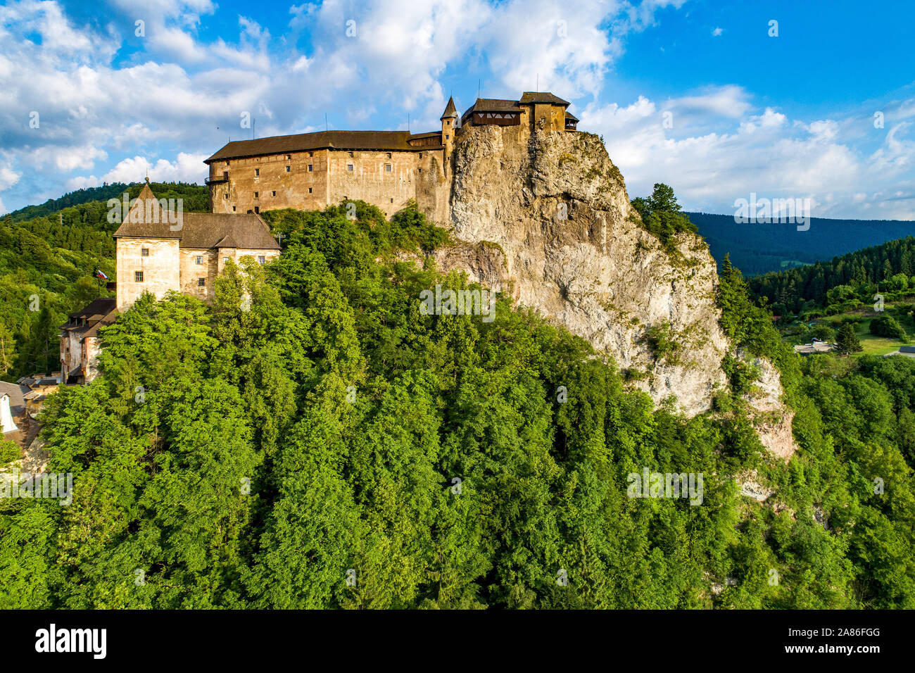 Orava castle - Oravsky Hrad in Oravsky Podzamok in Slovakia. Medieval ...