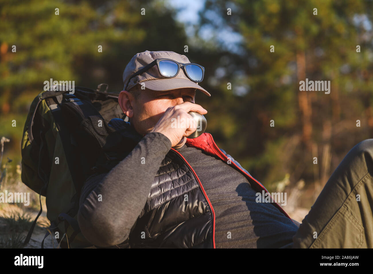 Tired from the hike hi-res stock photography and images - Alamy