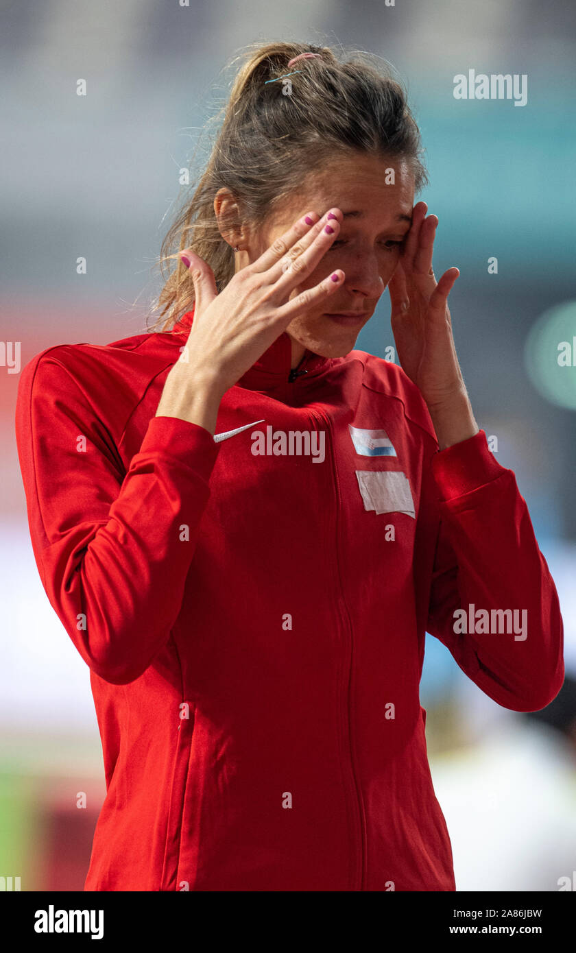 DOHA - QATAR SEPT 30: Ana Simic of Croatia competing in the High Jump ...