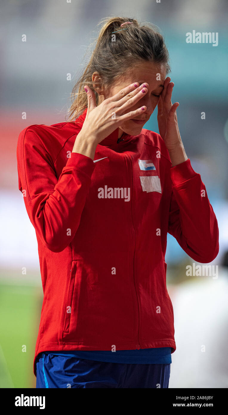 DOHA - QATAR SEPT 30: Ana Simic of Croatia competing in the High Jump ...