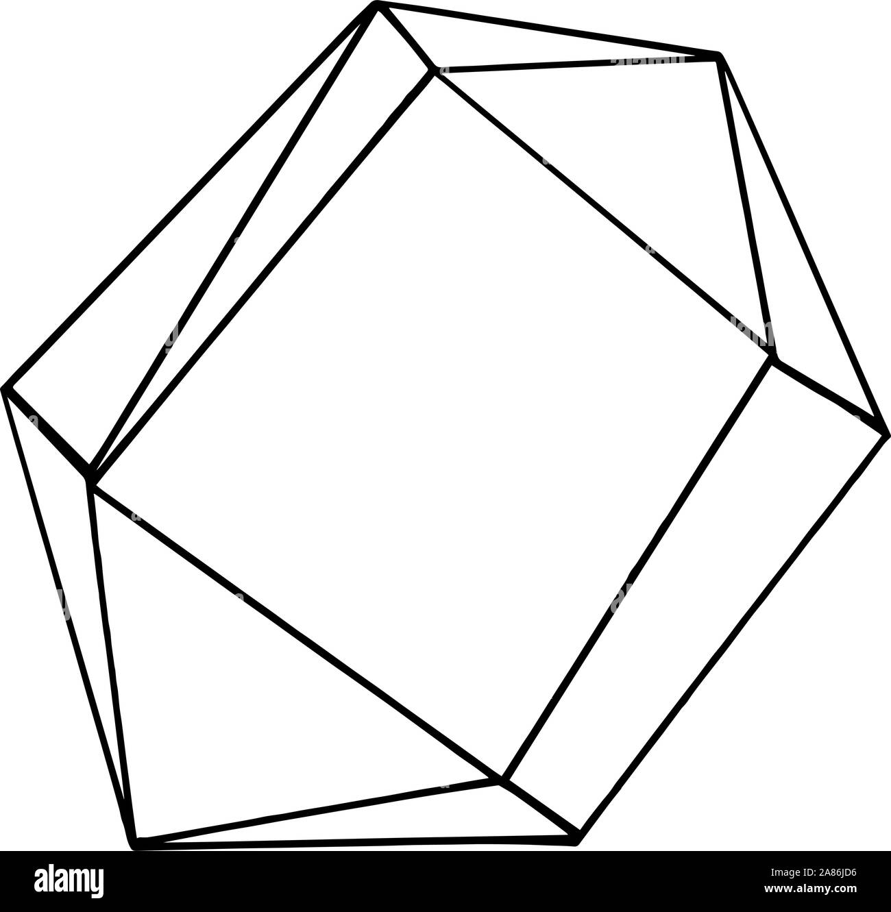 Vector geometric form. Isolated illustration element. Mosaic shape ...