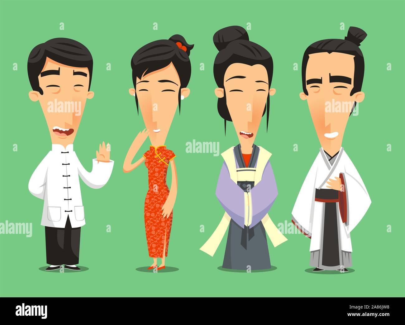 Traditional asian fashion Stock Vector Images - Alamy