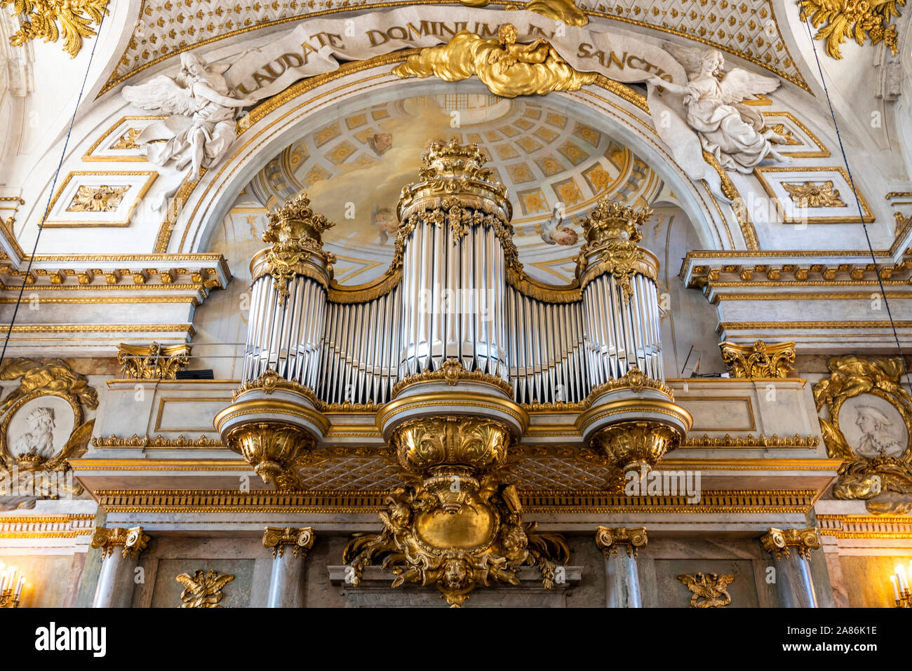 The Pipe Organ in the Chapel at the Royal Palace in Stockholm, Sweden ...