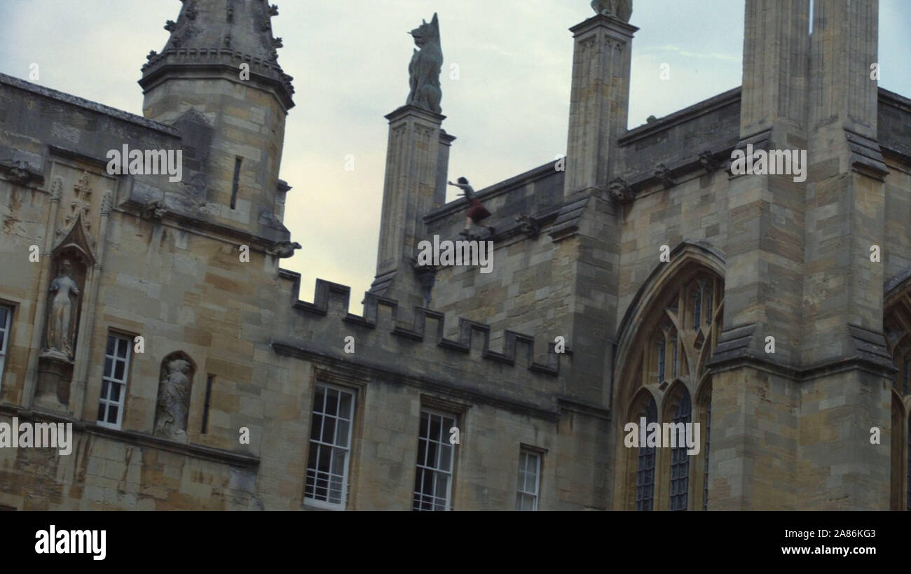 London.UK. Dafne Keen and shape shifting daemon Pantalaimon (voiced by ...