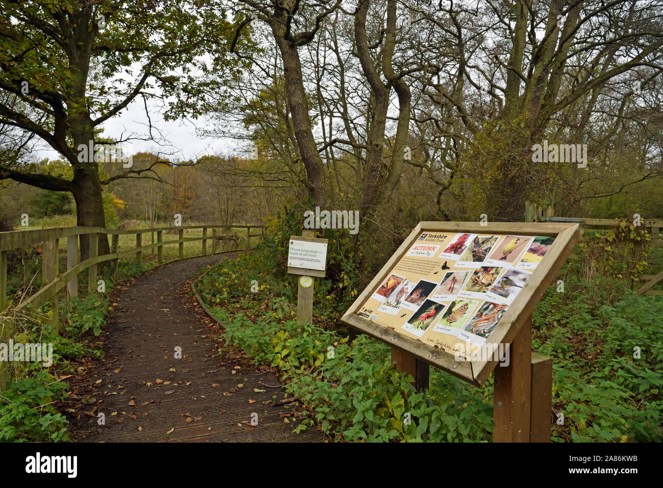 Information Board at the entrance to Askham Bog Nature Reserve and Site ...