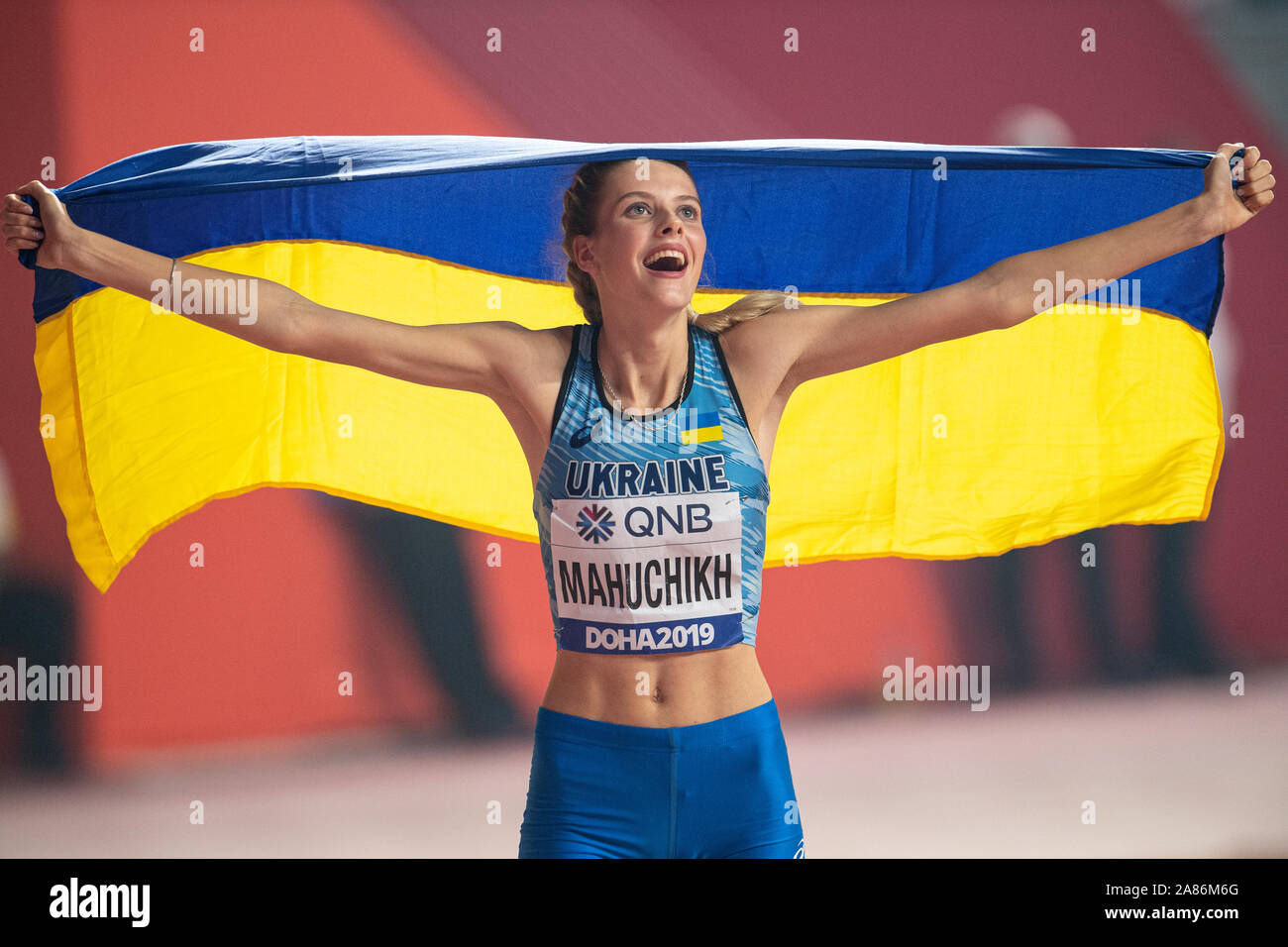 DOHA - QATAR SEPT 30: Yaroslava Mahuchikh of Ukraine competing in the ...