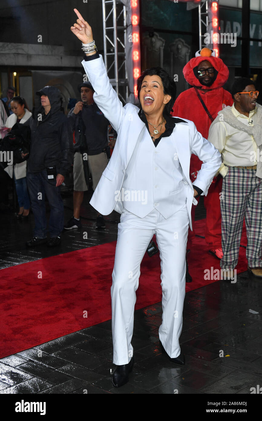 Host Hoda Kotb dressed as Tony Manero of "Saturday Night Fever" during ...