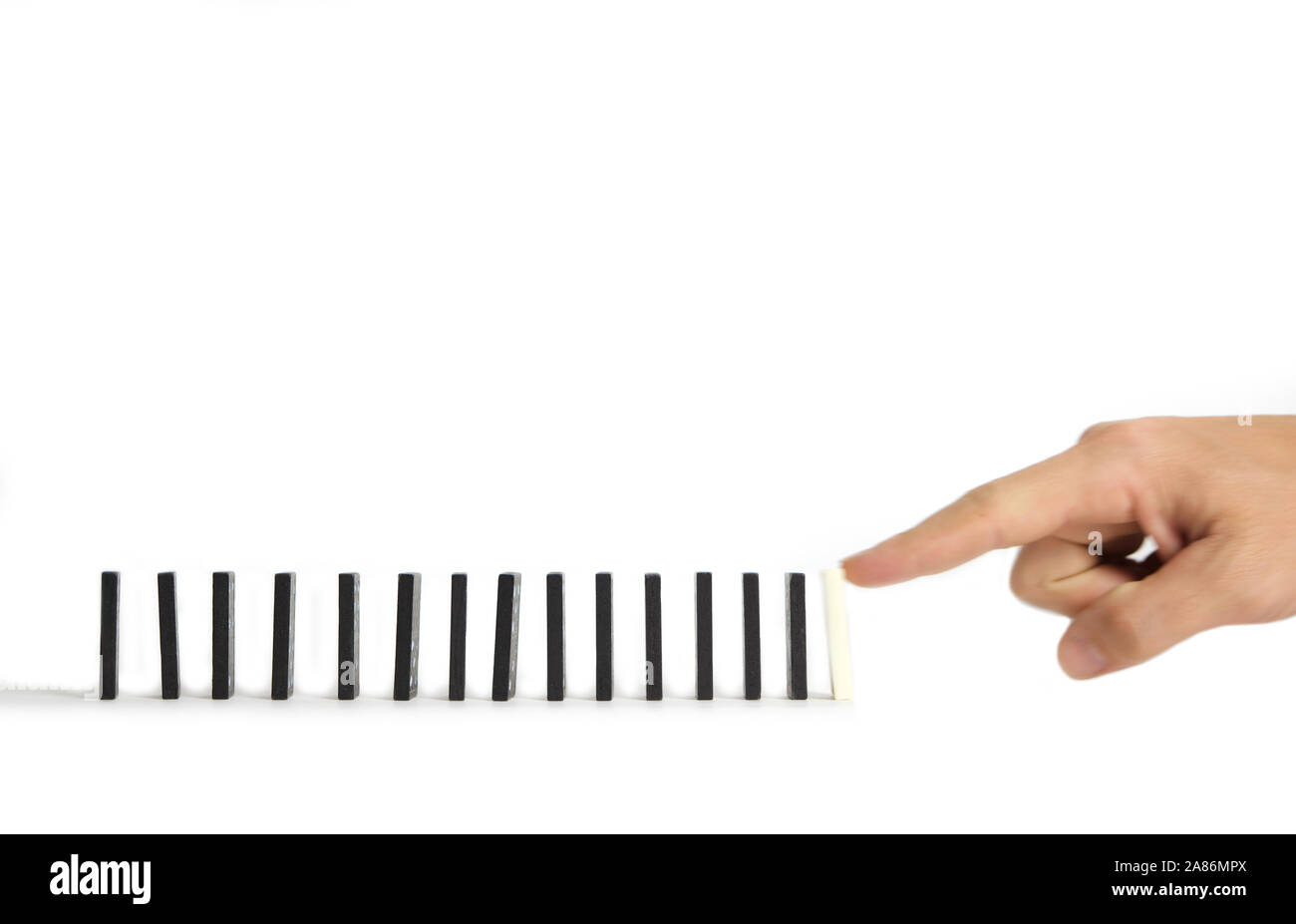 Domino effect falling chain sequence hi-res stock photography and ...