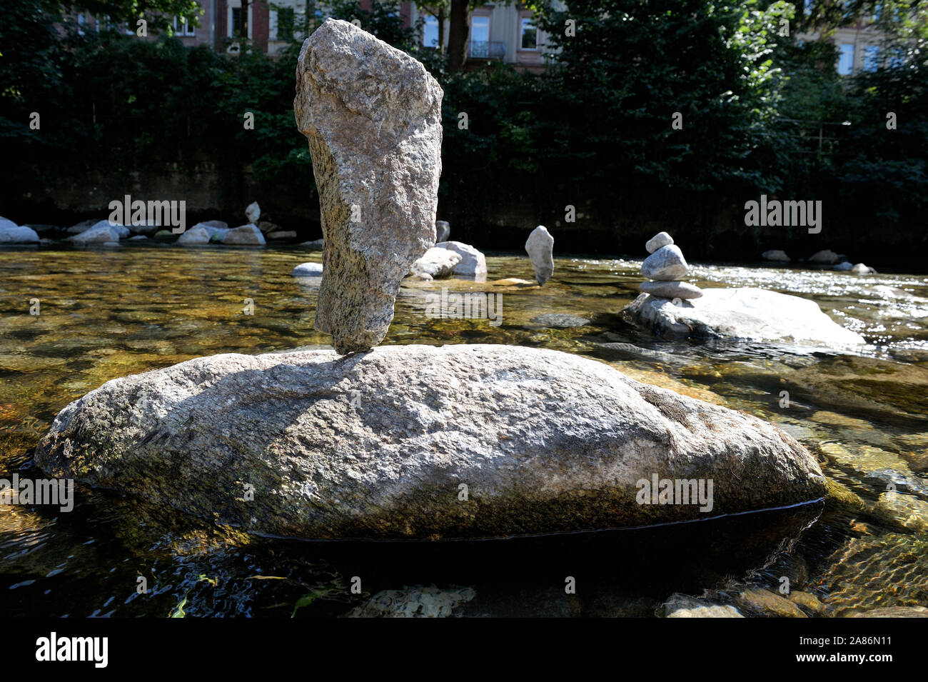 Balanced stones (Germany). Steine im Gleichgewicht (Deutschland Stock ...
