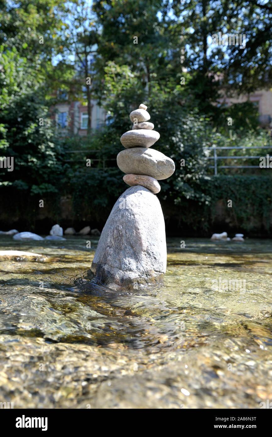 Balanced stones (Germany). Steine im Gleichgewicht (Deutschland Stock ...