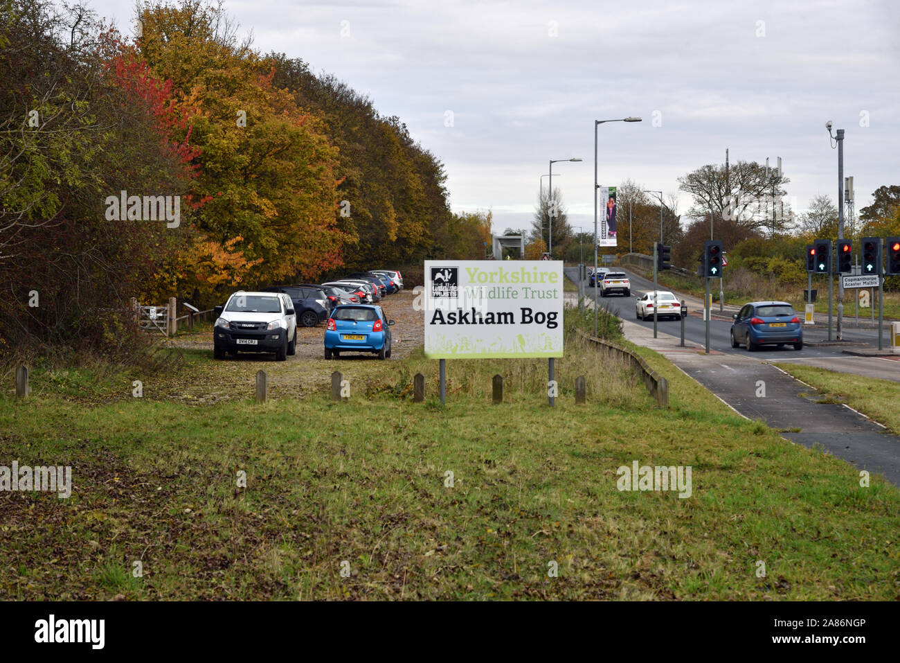 Car Park and main entrance of Askham Bog Nature reserve and Site of ...