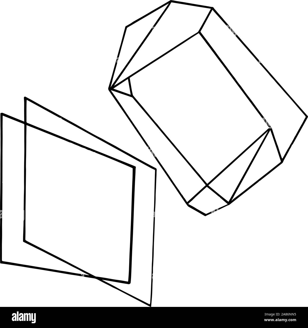 Vector geometric form. Isolated illustration element. Mosaic shape ...