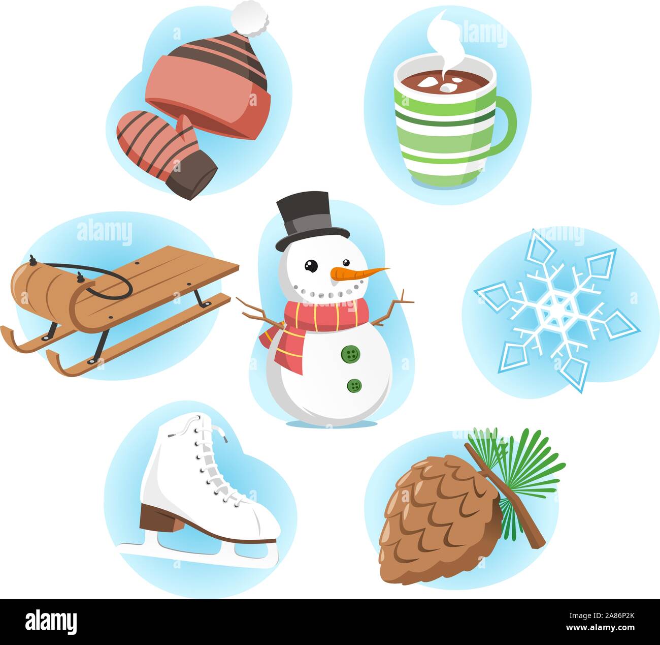Winter cartoon icons Stock Vector Image & Art - Alamy