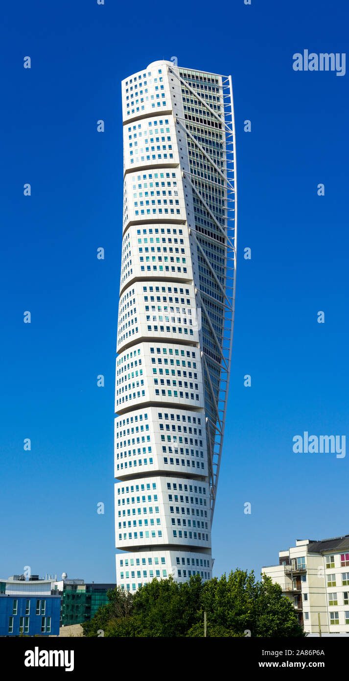 Malmö, Sweden - August 09, 2019: Santiago Calatrava is the architect behind Swedens highest ...