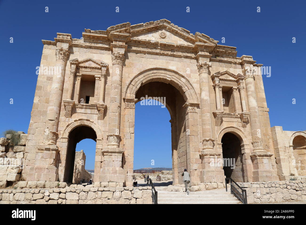 Hadrian's Arch, Jerash, Jerash Governorate, Jordan, Middle East Stock ...