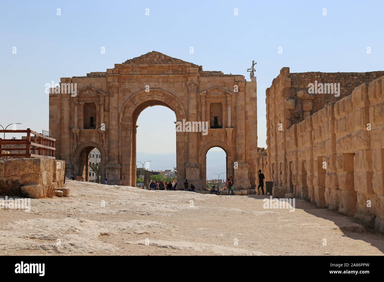 Hadrian's Arch, Jerash, Jerash Governorate, Jordan, Middle East Stock ...