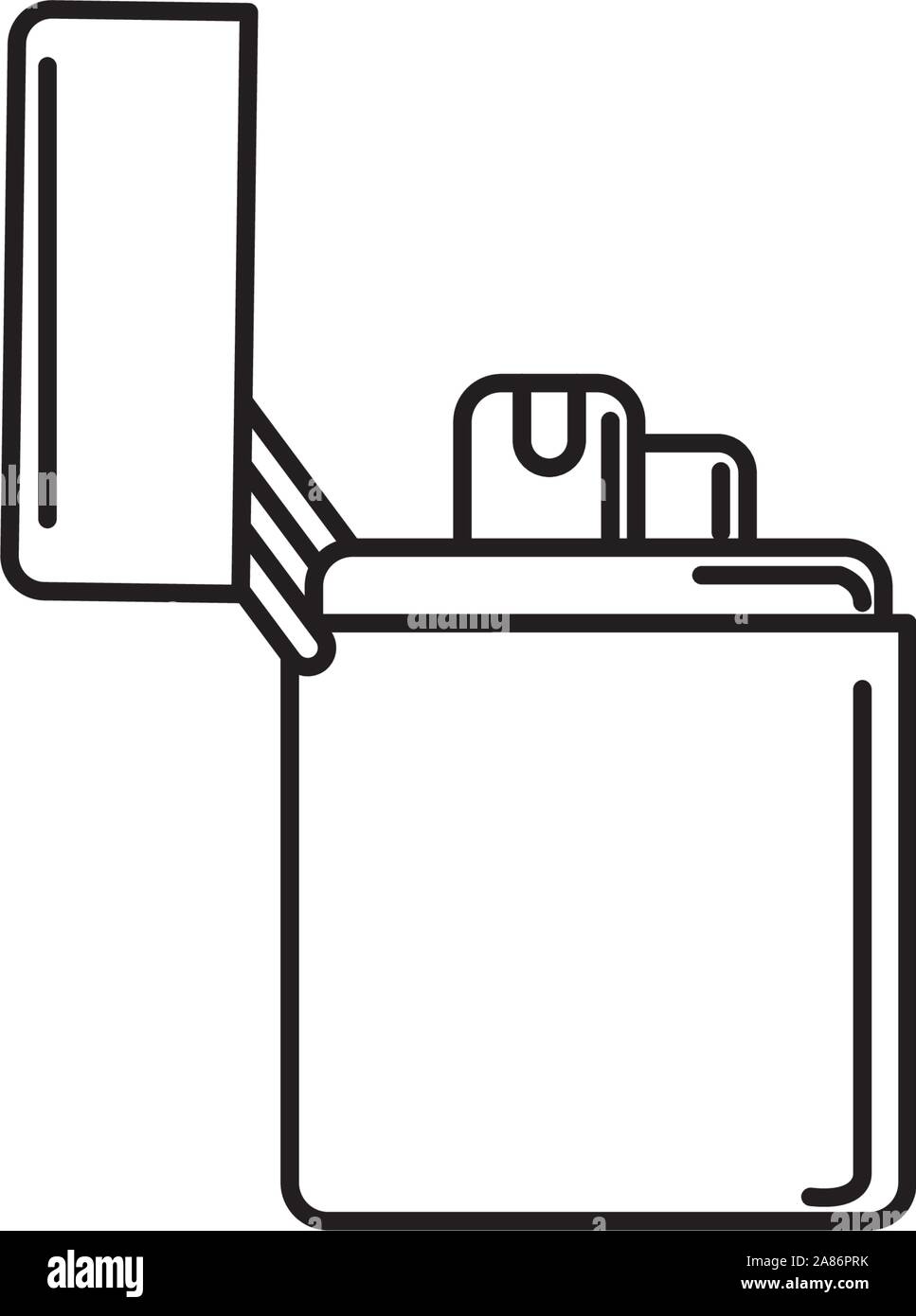 Lighter design, flame fire bonfire hot burn light flammable heat and ...