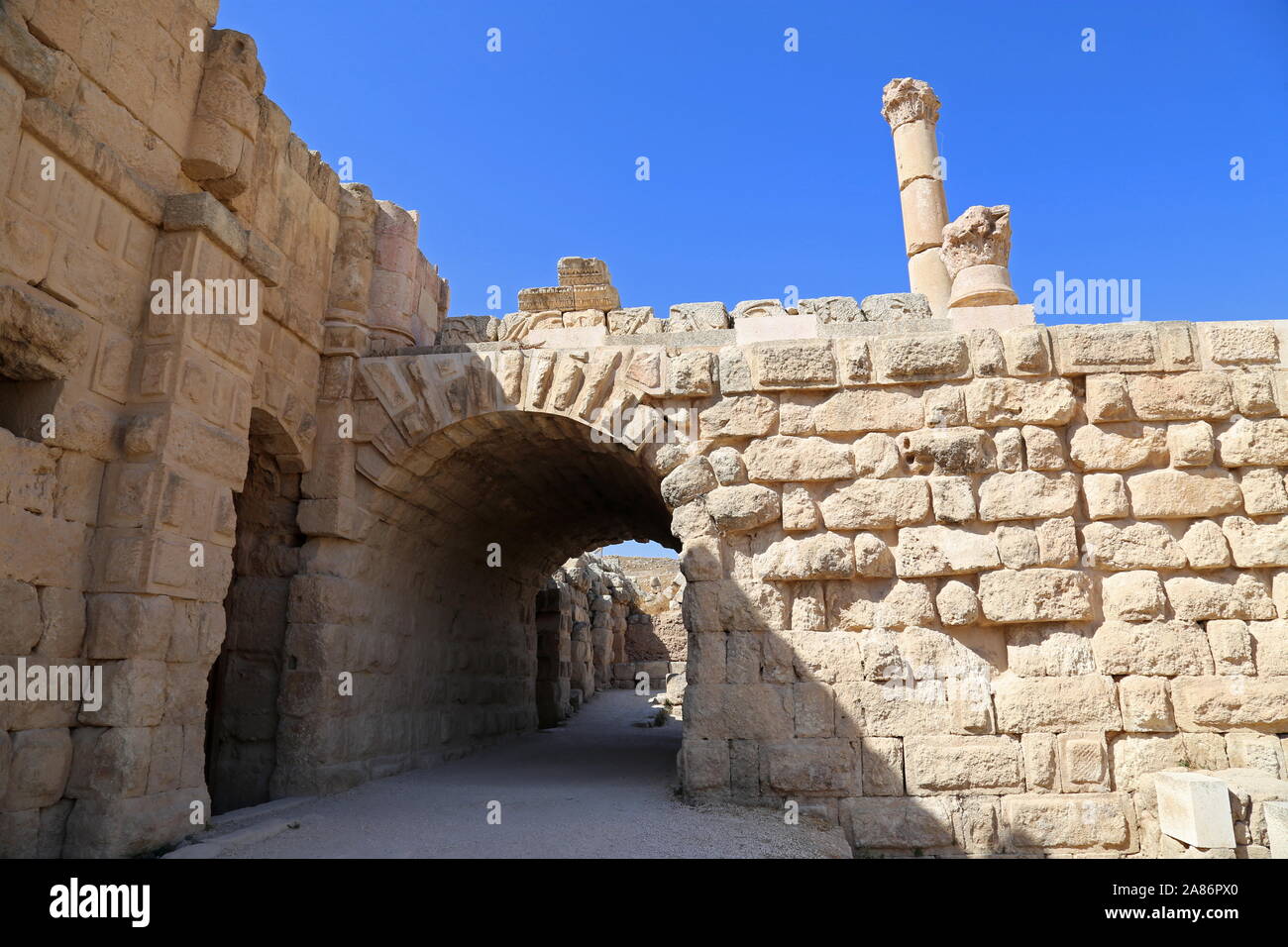 West Souk Barracks, Jerash, Jerash Governorate, Jordan, Middle East ...