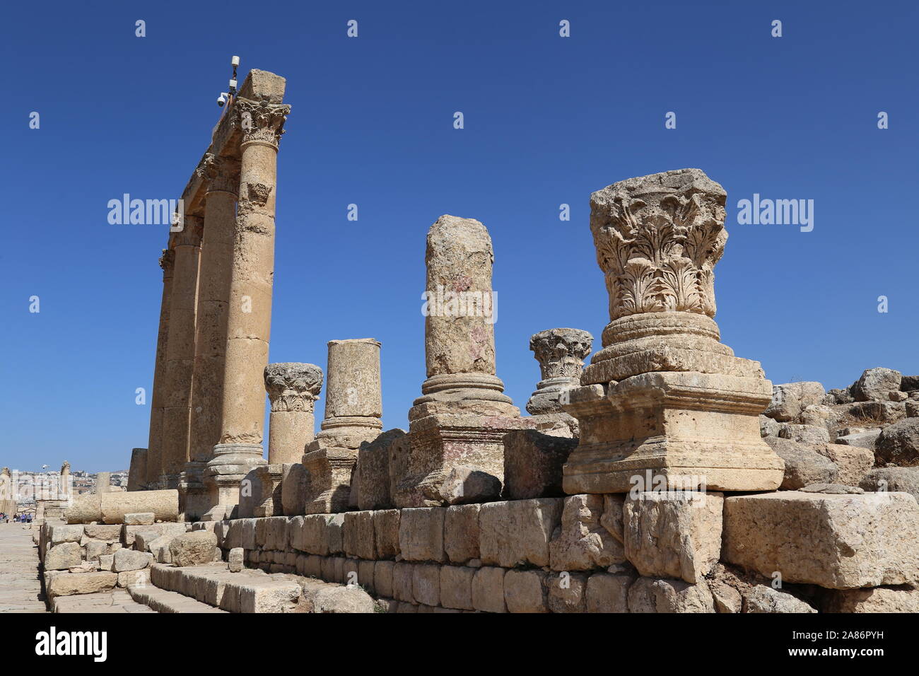 Cardo Maximus, Jerash, Jerash Governorate, Jordan, Middle East Stock ...