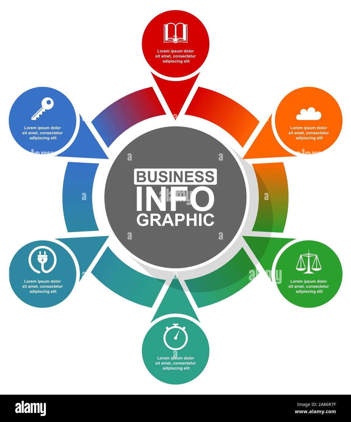 Infographic circular vector template for presentation, diagram ...