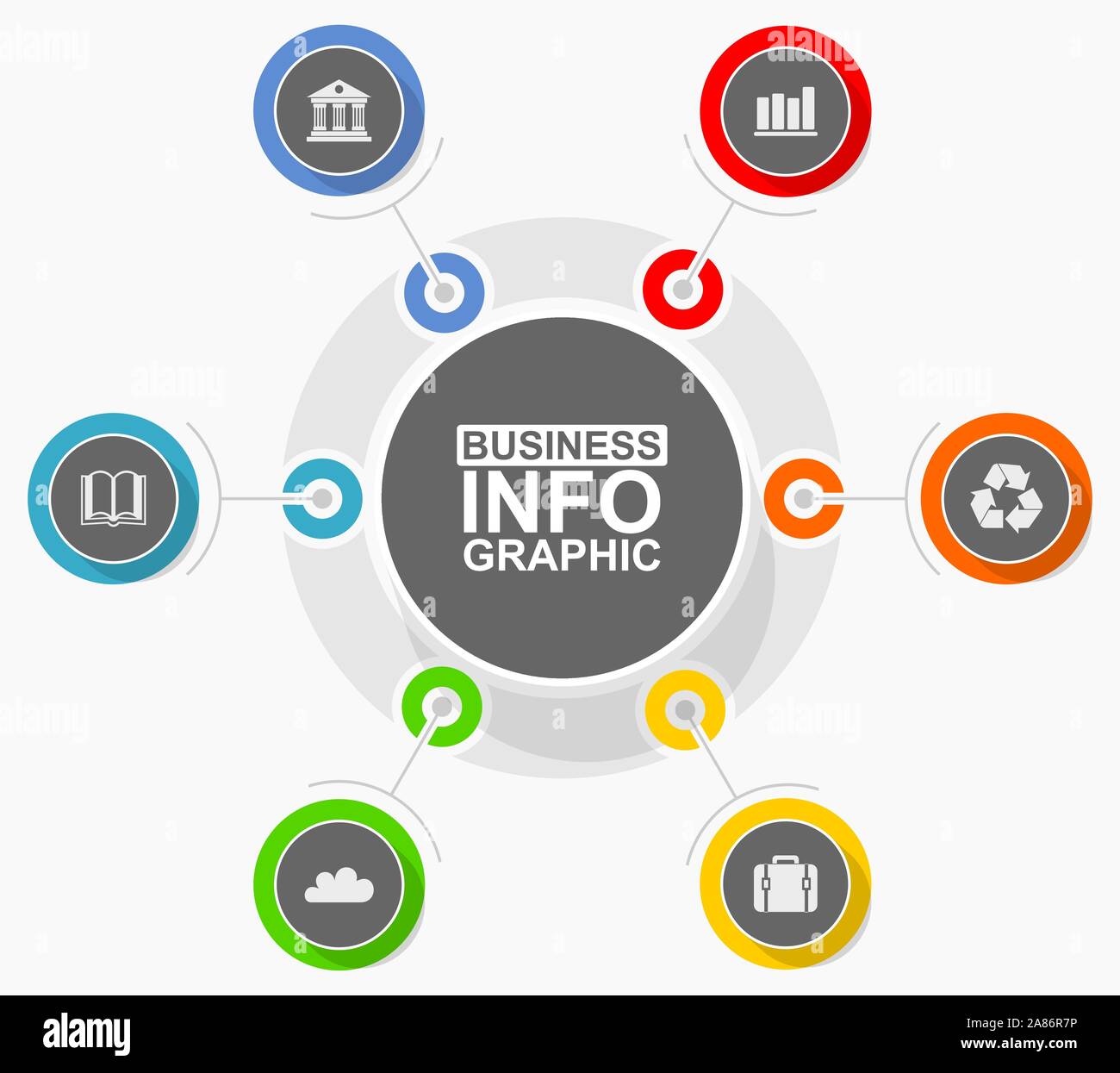 Infographic circular vector template for presentation, diagram ...