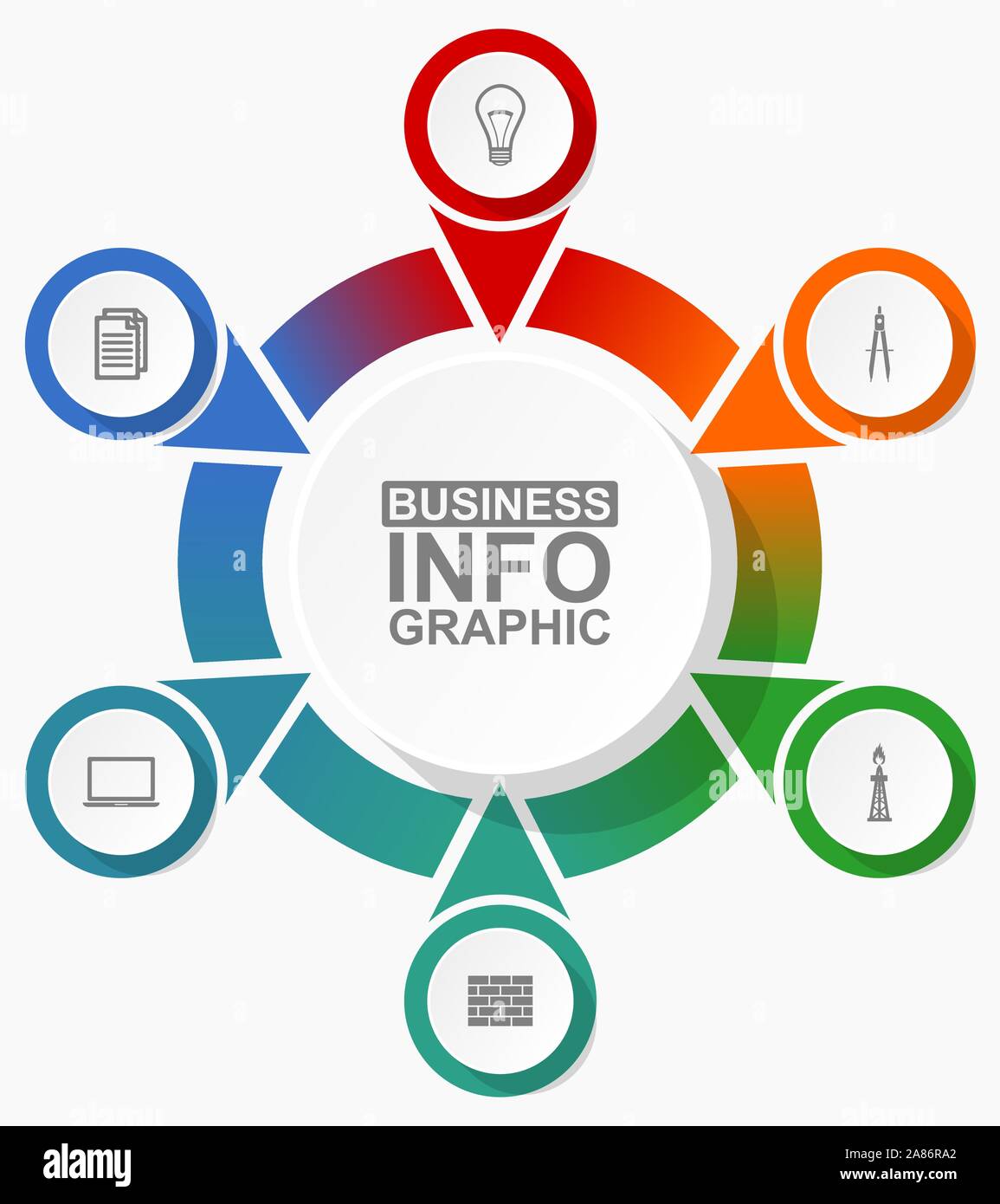 Infographic circular vector template for presentation, diagram ...