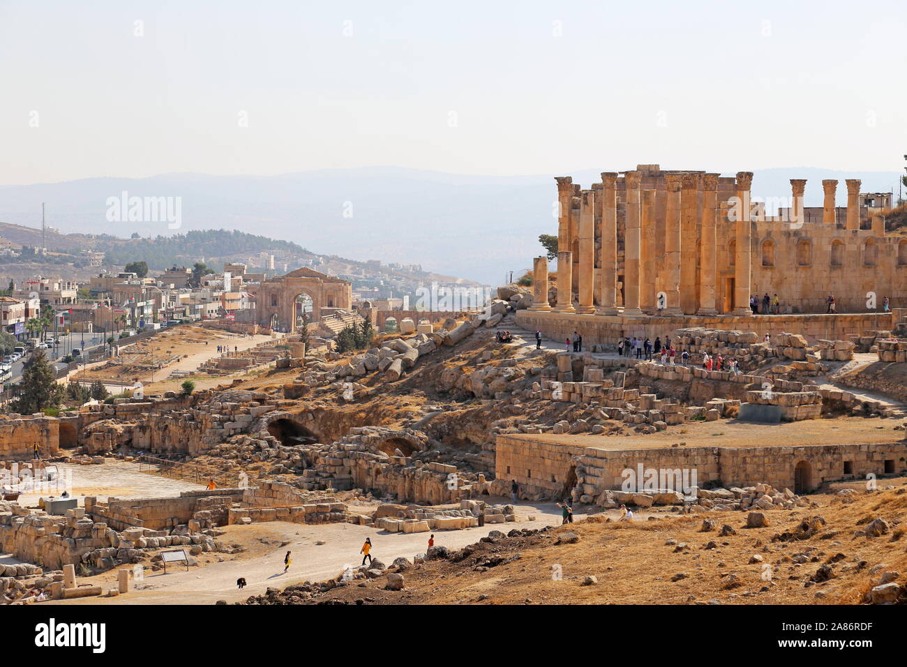Sanctuary and Temple of Zeus, Jerash, Jerash Governorate, Jordan ...