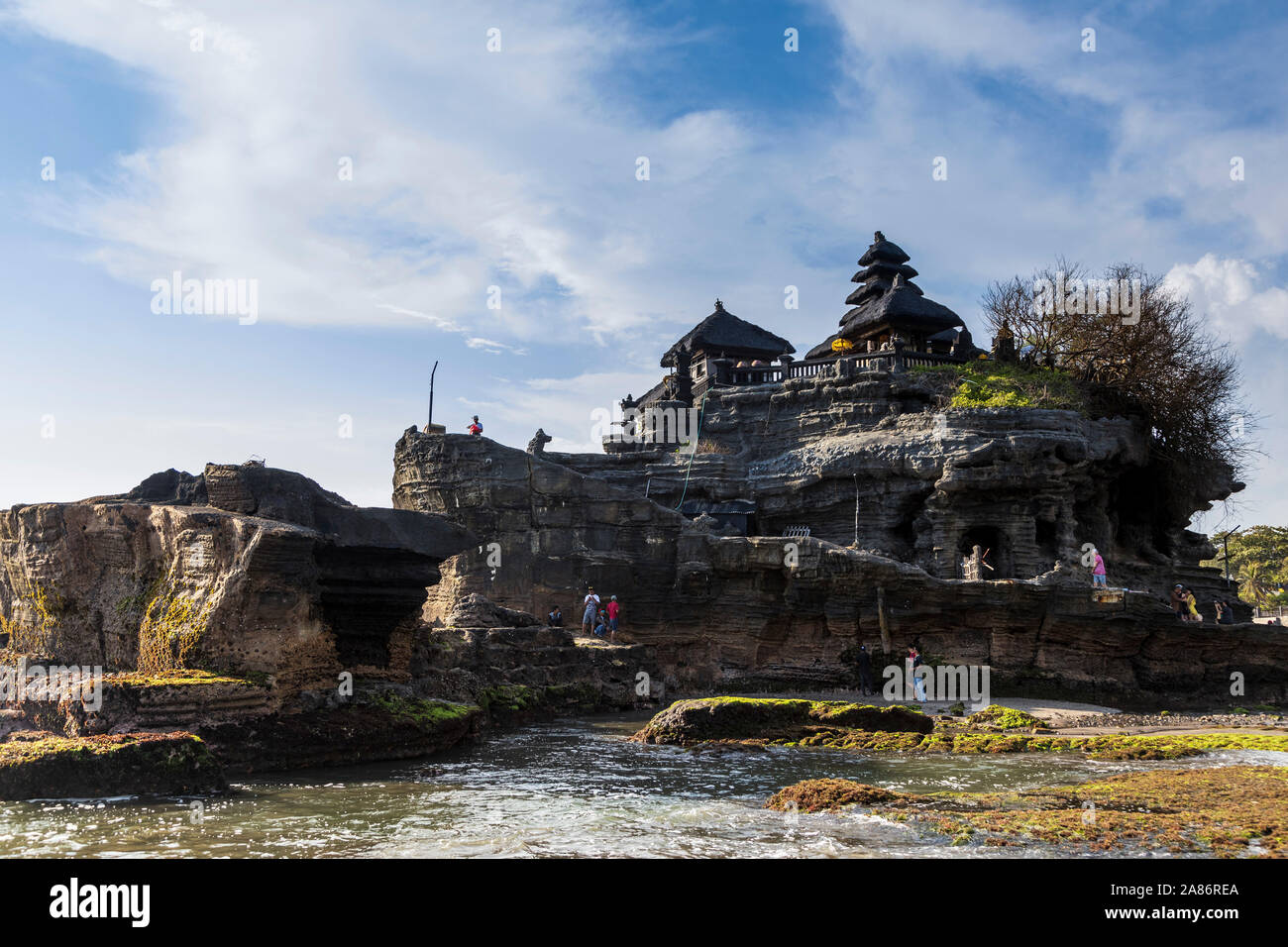 Pura Tanah Lot, Tanah Lot Temple at low tide, near Tabanan, Bali ...