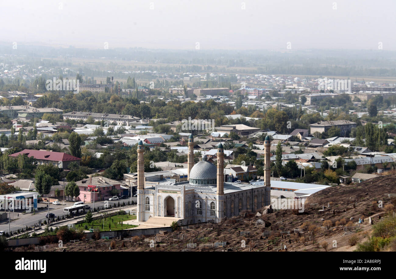 New Mosque in the ancient city of Osh in Southern Kyrgyzstan Stock ...