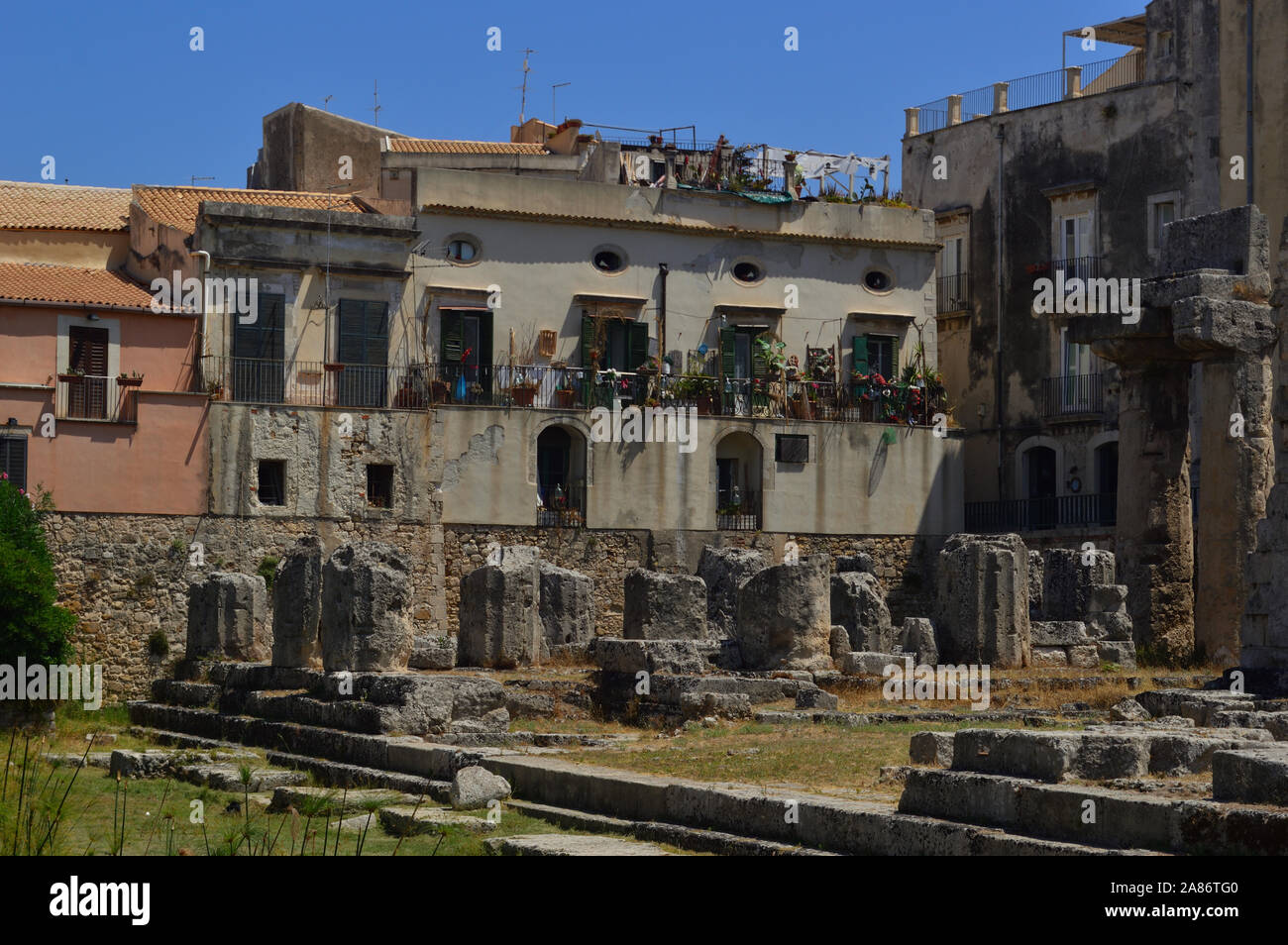 Syracuse, Sicily - August 2019: images and architecture in the historic ...