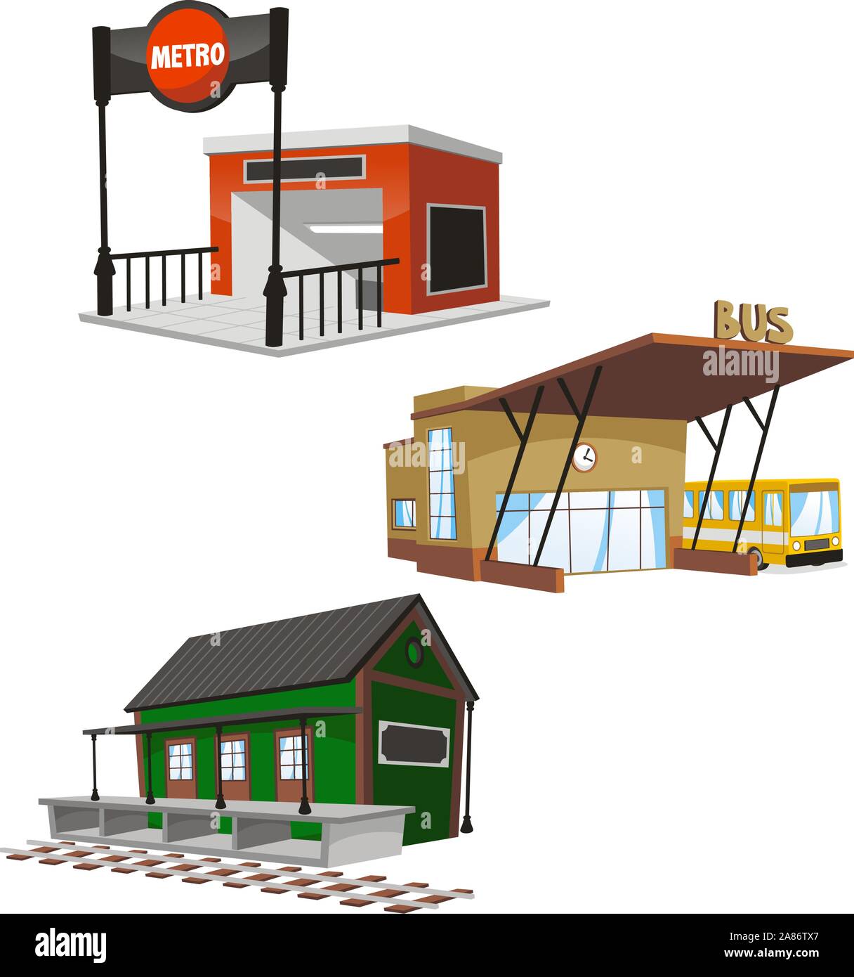 Out of service bus at terminal Cut Out Stock Images & Pictures - Alamy