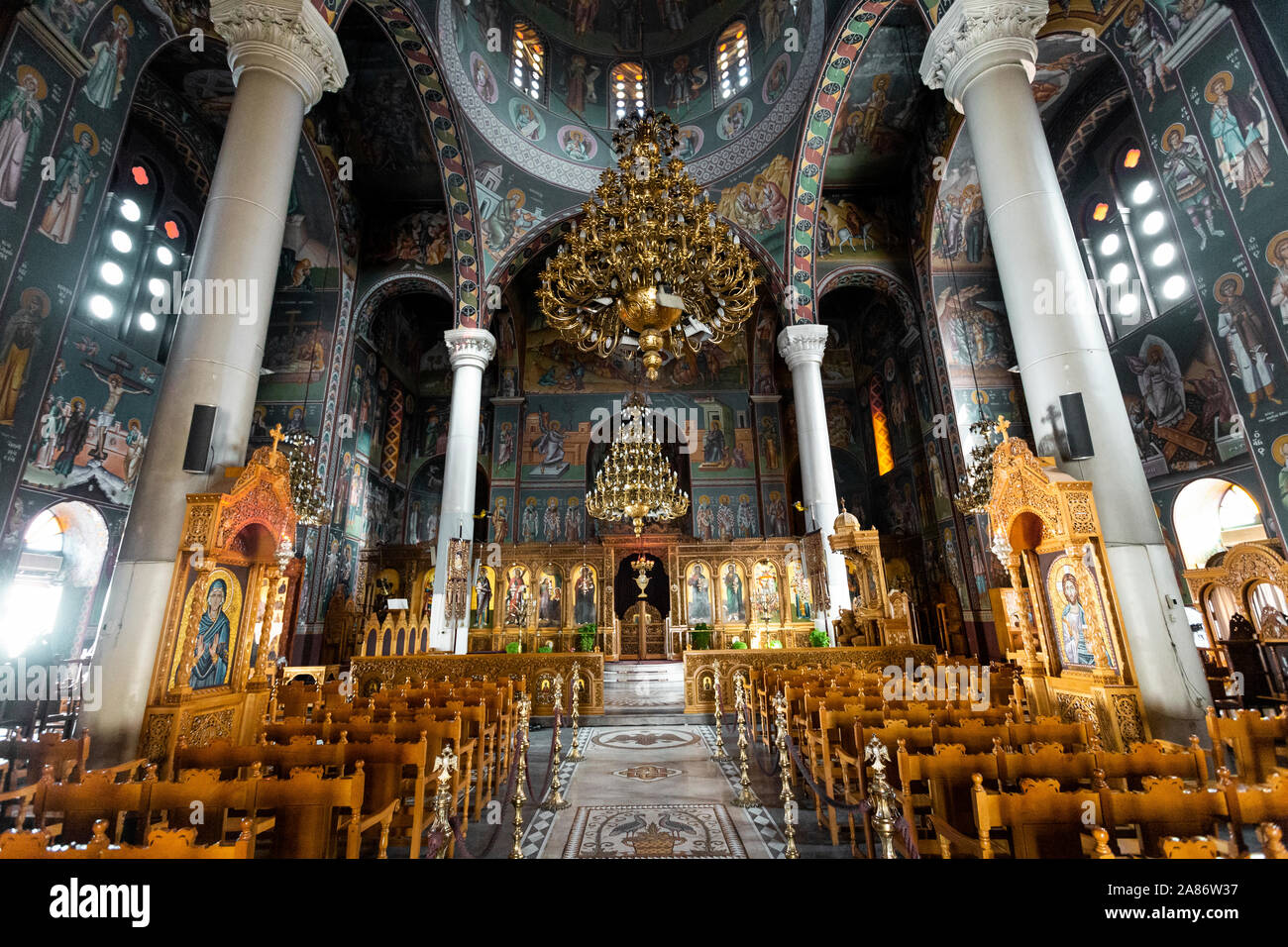 Catholic Greek Church, inside view Stock Photo - Alamy