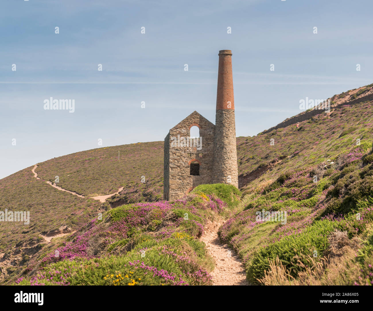 The derelict remains of Wheal Coates, a tin mine on the St Agnes ...