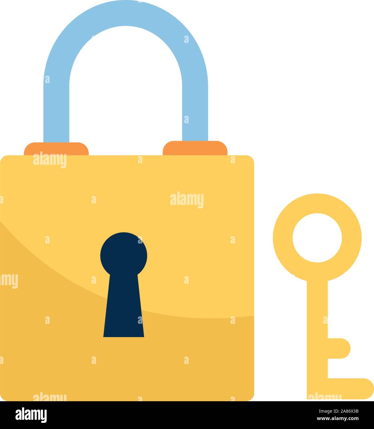 Padlock and key design, security lock access safe secret protection and ...