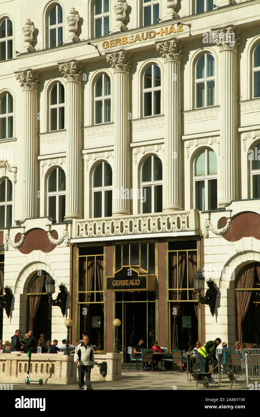 Hungary; Budapest; Gerbeaud pastry shop Stock Photo - Alamy
