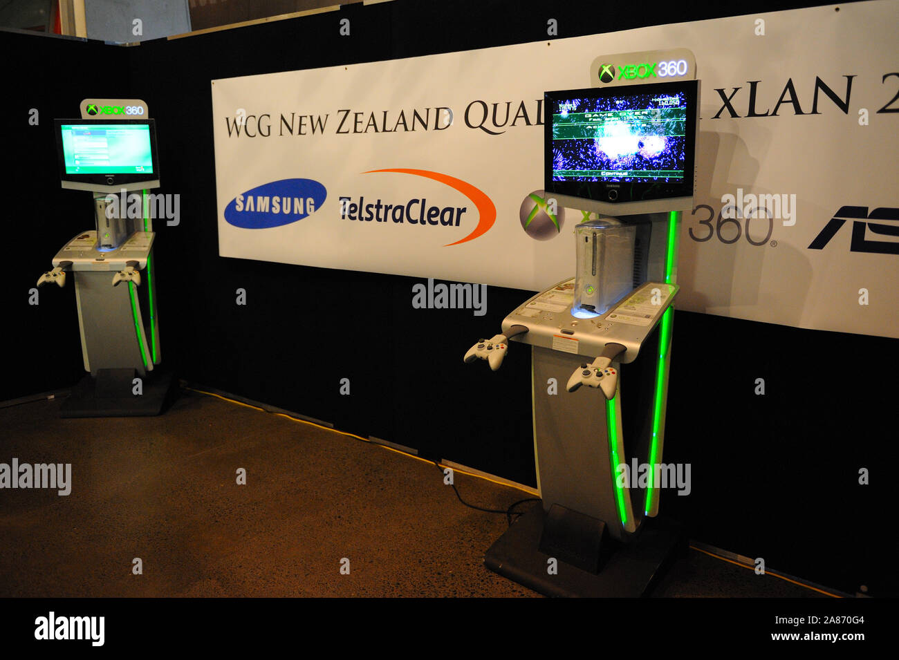 gamers competing in cyber games using computers, gaming consoles and ...