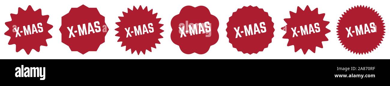 Red christmas label Stock Vector Images - Alamy