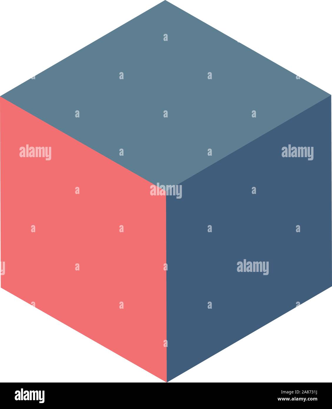 Simple Cube isometric logo concept, 3d view, Stock Vector illustration ...